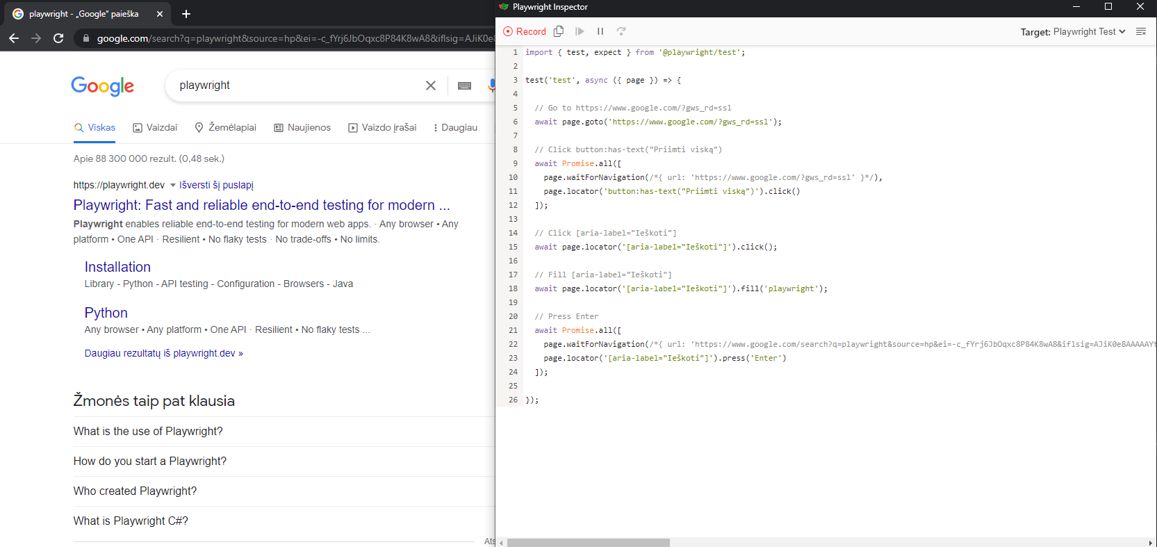 E2E testing: Cucumber and Playwright